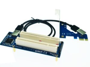 sintech pci-e express x1 to dual pci riser extender card with low profile bracket