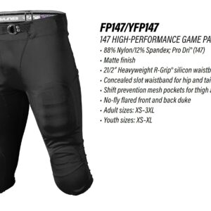 Rawlings FP147 High Performance Football Pants | Practice/Game Use | Youth Sizes | Multiple Colors, White, Medium