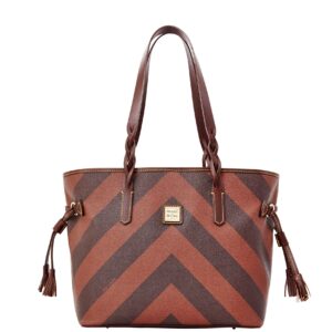 dooney & bourke chevron bailey brown handbag