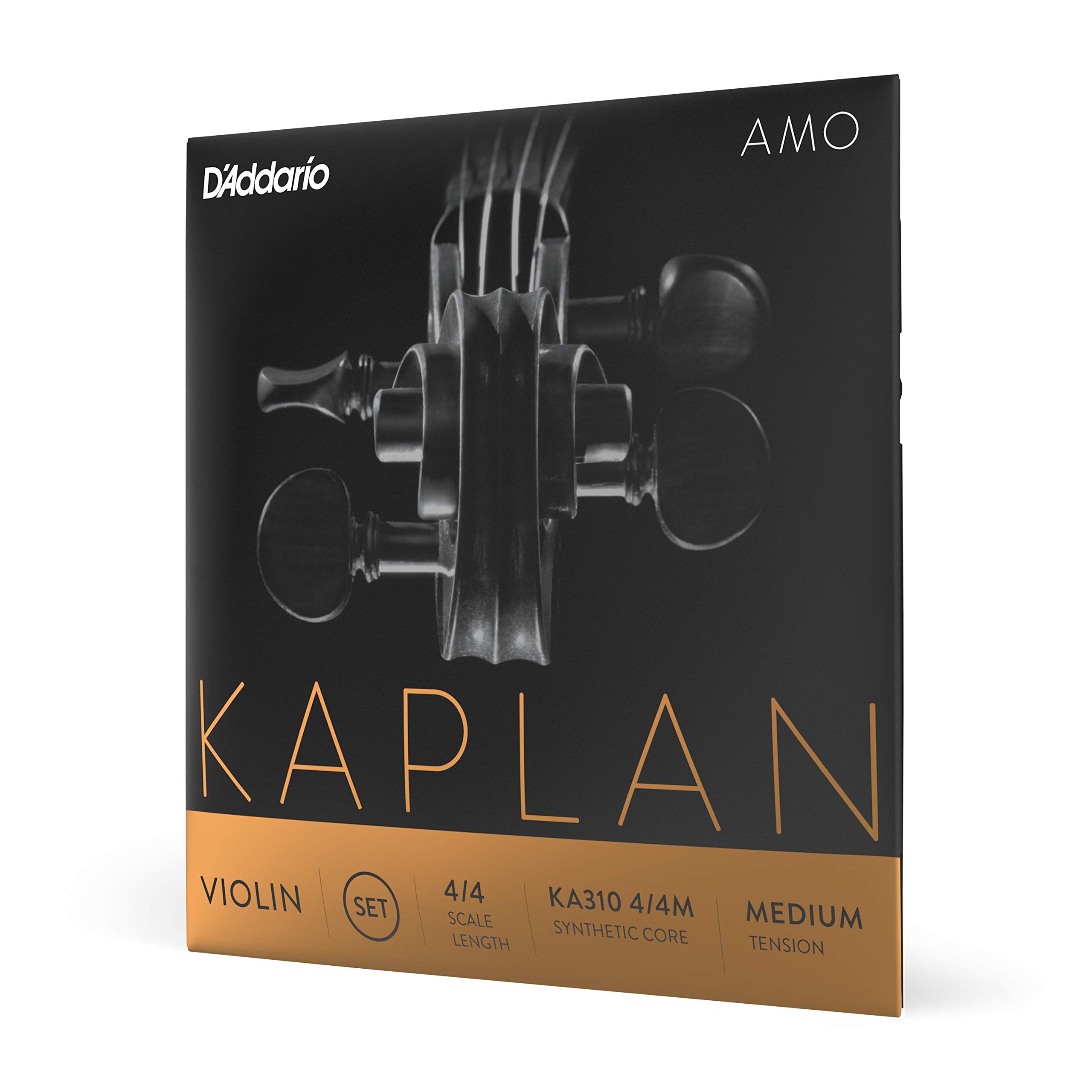 D'Addario Kaplan Amo Violin Strings - Full Set - KA310 4/4M - Violin Strings - 4/4 Scale, Medium Tension