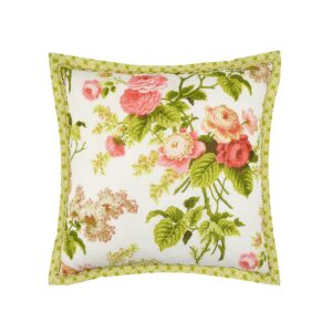 Waverly Emmas Garden Modern Floral Square Decorative Throw Pillow, 18" x 18", Blossom