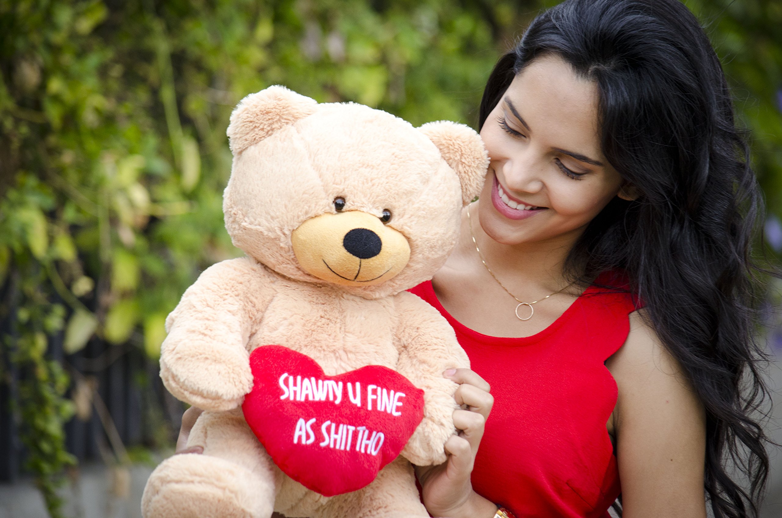 Hollabears Extra Large 16" Shawty U Fine Teddy Bear - Funny and Cute Valentine's Day Gift