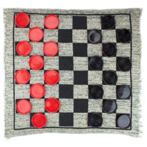 brybelly large checkers set - giant checkers game for indoor/outdoor - jumbo classic board games for friends and family - 3-in-1 checkers and mega tic tac toe