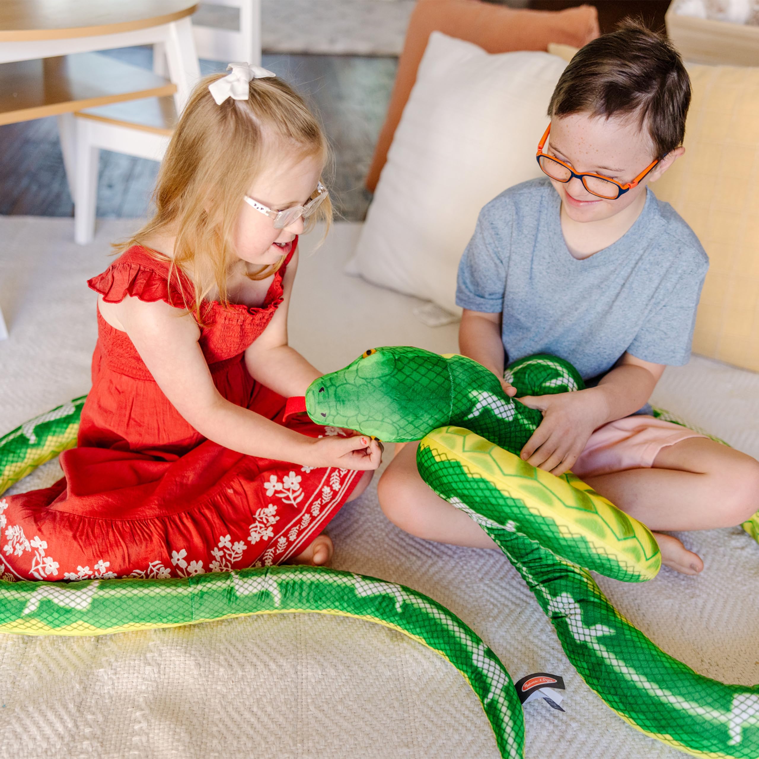 Melissa & Doug Giant Boa Constrictor - Lifelike Stuffed Animal Snake (over 14 feet long)