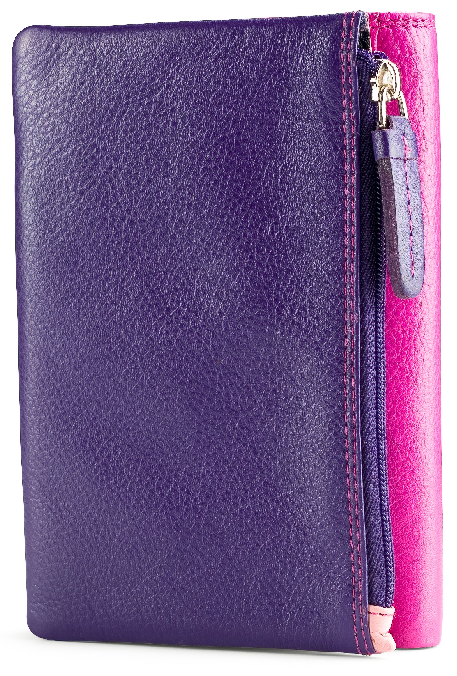 Visconti Penang RB109 Ladies Multi Colored Leather Wallet Purse 4" x 6" (Berry Multi)