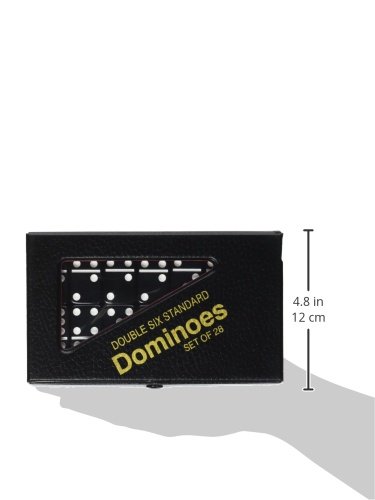 CHH 2408L-BLK Standard Double 6 Dominoes Game with Black Vinyl Case