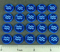 litko water resource tokens, fluorescent blue (20)