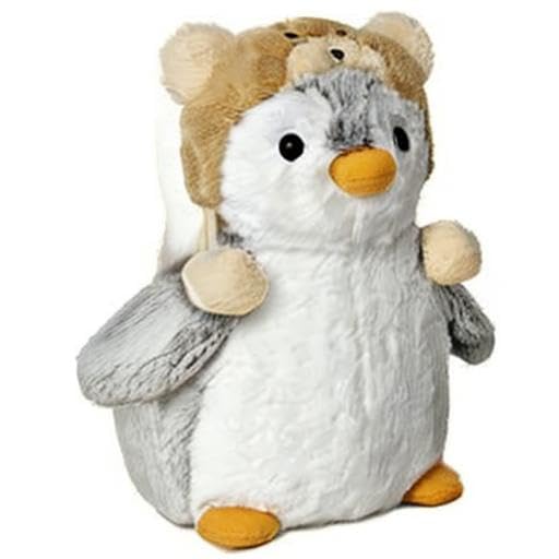 Aurora Pompom 9" Penguin Plush from World (Brown Hat)