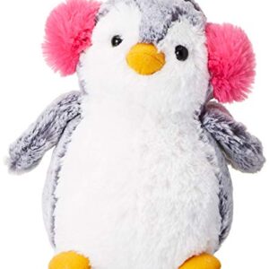 Aurora World Pompom 9' Penguin Plush with Pink Ear Muff from