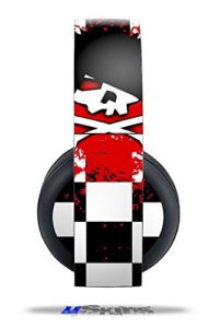 vinyl decal skin wrap compatible with original sony playstation 4 gold wireless headphones emo skull 5 (ps4 headphones not included)