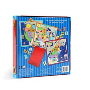 eeBoo: United States Geography Bingo Game, for 2 to 6 Players, Includes 6 Game Cards, 84 Playing Cards, & Drawstring Bag, for Ages 5 and up