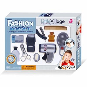 wps play accessories barber shop salon hairstyle play set kit with clipper for boy kids gift b