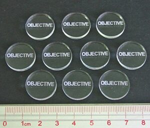 litko objective tokens, clear (10)