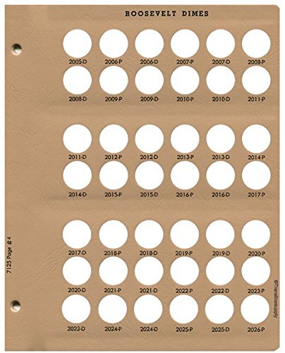 Dansco US Roosevelt Dime Coin Album 1946 - 2026 #7125