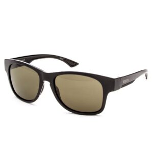 smith optics wayward polarized sunglasses,black/chromapop gray green