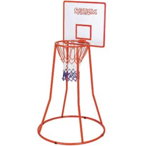 s&s worldwide mini steel basketball goal with backboard – 4'h rim & 18" rim – stable 36" base for kids