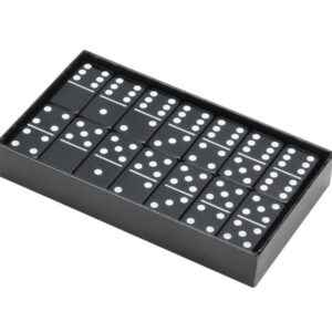 CHH 2408L-BLK Standard Double 6 Dominoes Game with Black Vinyl Case