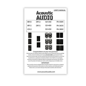 Acoustic Audio by Goldwood Studio Monitor, Black (PA-380X)