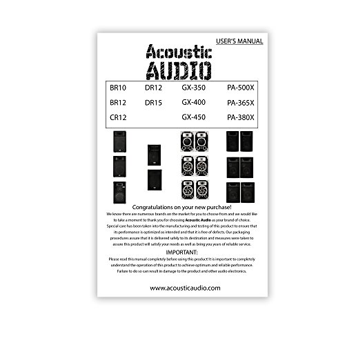 Acoustic Audio by Goldwood Studio Monitor, Black (PA-380X)