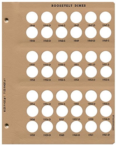 Dansco US Roosevelt Dime Coin Album 1946 - 2026 #7125