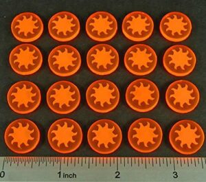 litko sun resource tokens, fluorescent orange (20)