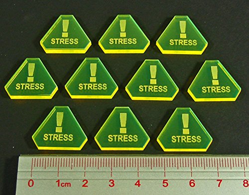 LITKO Stressed Tokens | Compatible Firestorm Armada | Pack of 10 | Fluorescent Yellow | Stress