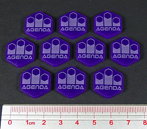 LITKO Net Hacker Token Sets | Compatible with Android: Netrunner | Credits | Advance | Brain Damage | Bad Publicity | Tag | Tracking (Purple-Agenda Tokens)