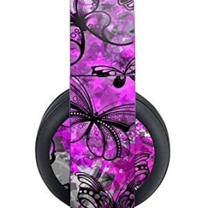 Vinyl Decal Skin Wrap compatible with Original Sony PlayStation 4 Gold Wireless Headphones Butterfly Graffiti (PS4 HEADPHONES NOT INCLUDED)