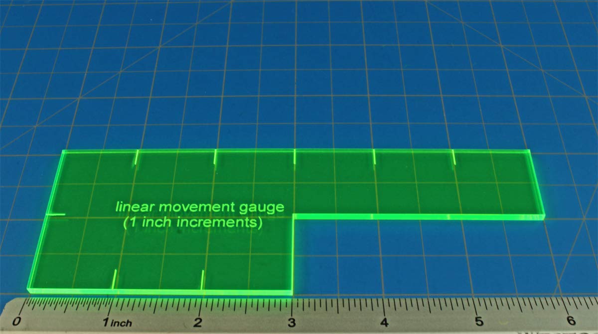 LITKO 1 Inch Linear Gauge Compatible with DBA, Fluorescent Green