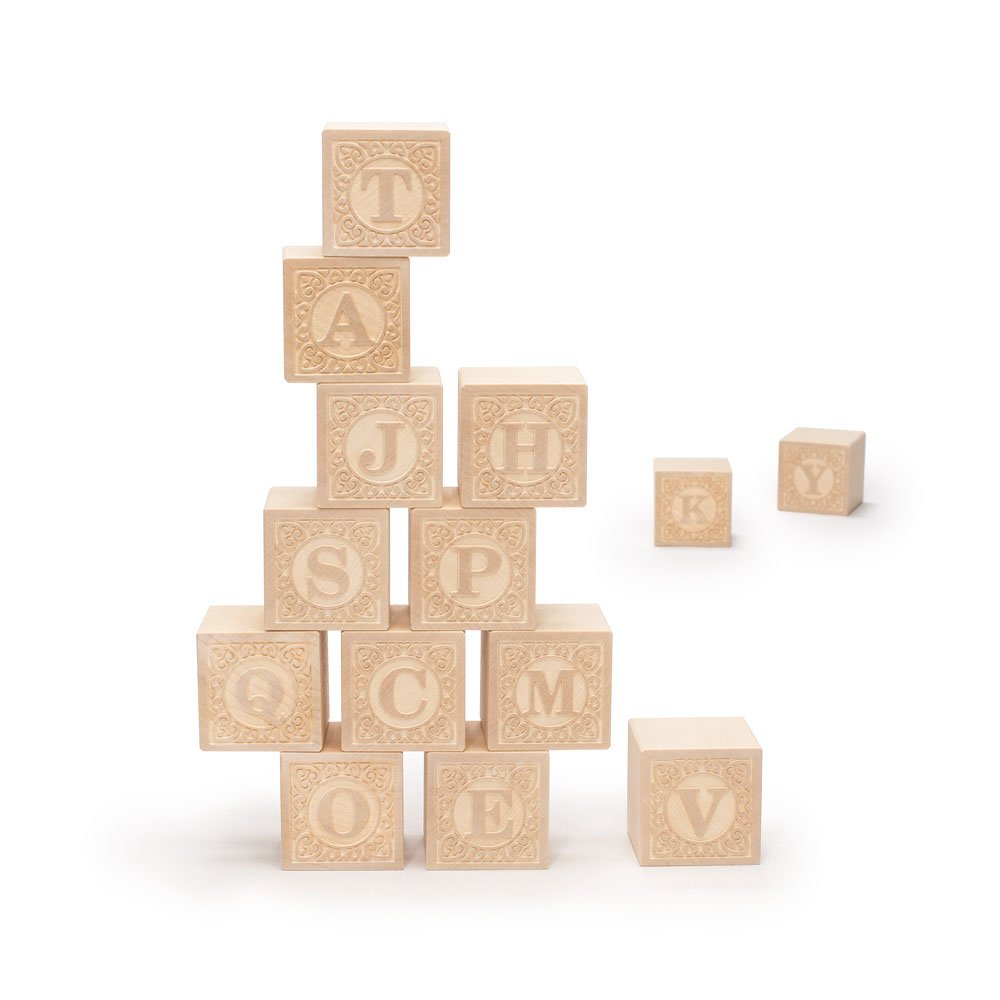 Uncle Goose Uppercase Alphablank Blocks - Made in The USA