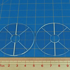 LITKO Gothic Space Fire Arc Templates Compatible with Battlefleet Gothic, 1.5mm Clear Acrylic (2)