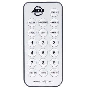 adj products american dj wireless remote control for inno pocket spot/roll/scan lights uc-ir