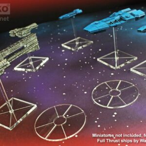 LITKO Gothic Space Fire Arc Templates Compatible with Battlefleet Gothic, 1.5mm Clear Acrylic (2)