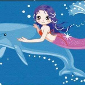 Diy oil painting, paint by number kits for kids - Mermaid 20X30cm.