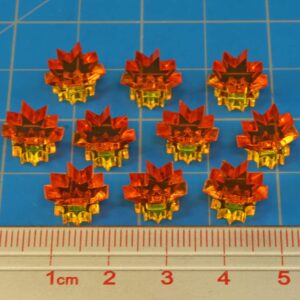 LITKO Blast Markers | Explosion | Damage & Destruction | Area Effect | Strike Effect | Fluorescent Amber (Micro - Tranparent Yellow Base)