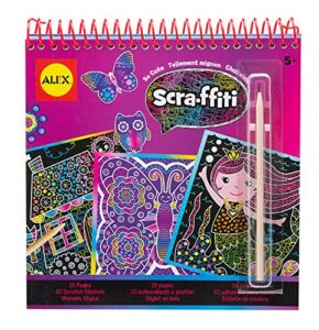 alex so cute scra-ffiti sketch drawing pad kids art supplies