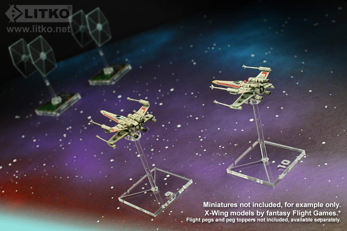 LITKO Space Fighter Flight Bases #1-10 Compatible with Star Wars: X-Wing (10)