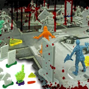 LITKO Zombie Game Set | Compatible with Zombicide | Prison Cell Door | Locked Door | Unlocked | Objective | 1st Player | Born Leader | Skill Bullet | Noise | Smashed | Mall | 55 Pack (Base Game)