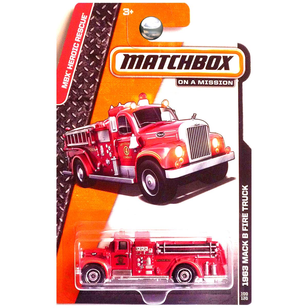 Matchbox 2014 - 1963 Mack B Fire Truck 100/120 MBX Heroic Rescue