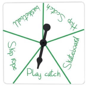 Learning Advantage Transparent Spinners - Set of 5 - Math Game Spinner - Dry Erase Surface for Multiple Uses