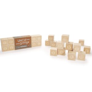 Uncle Goose Uppercase Alphablank Blocks - Made in The USA