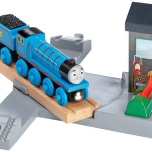 Fisher Price Thomas & Friends Wooden Railway Logan and the Big Blue Engines Set Toy