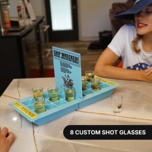 Fairly Odd Novelties Who Needs a Ship? Battle Shots Drinking Game – Exciting Dueling Fun for Adults, Includes Shot Glasses & Game Board