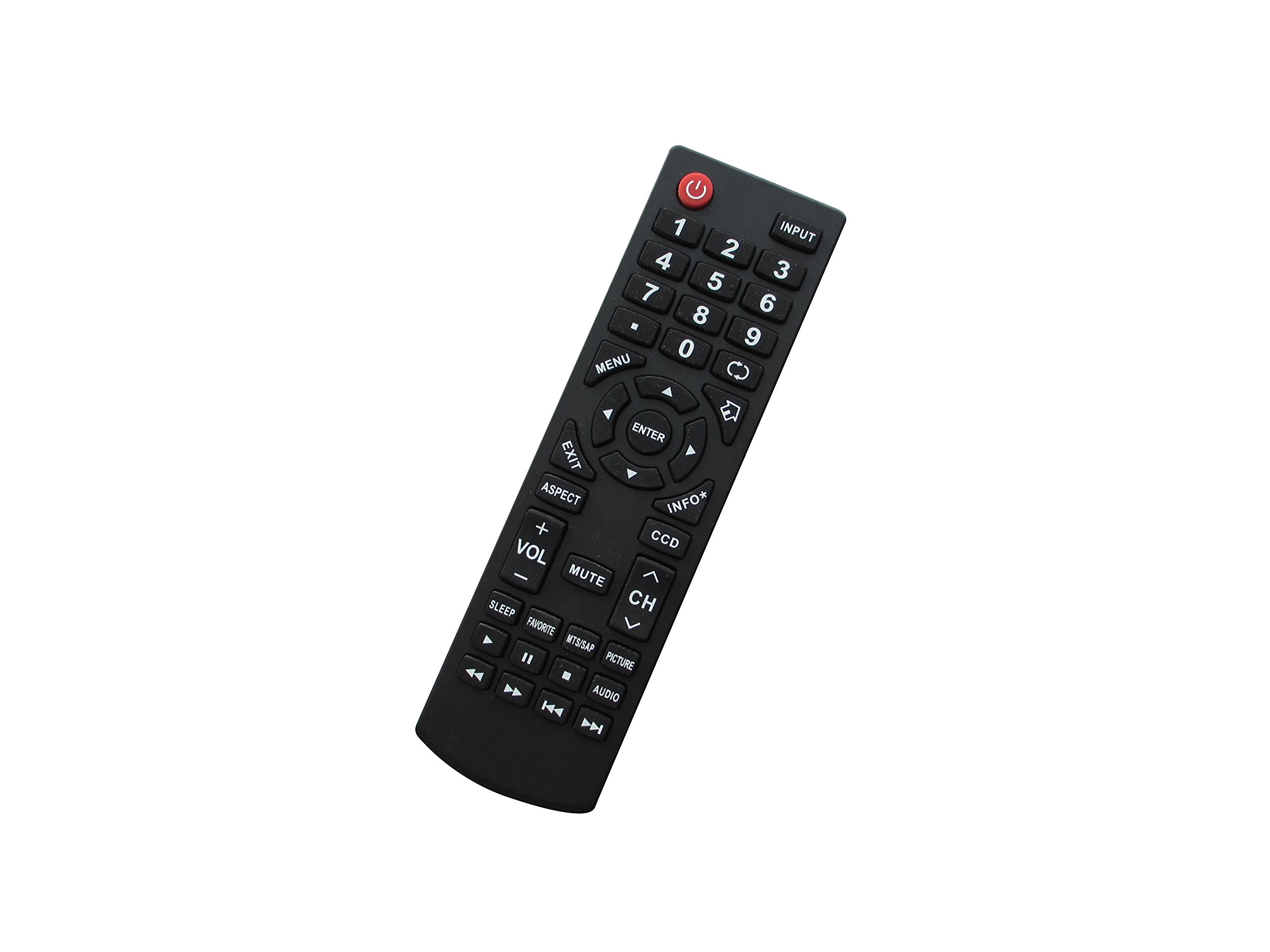 Universal Replacement Remote Control Fit for Insignia NS-19E320A1 NS-19E310A13 NS-19E310A13 NS-42E480-A13 NS-42D240-A13 NS-42E440-A13 NSP502Q10A NS-L7HTV-10A NS-LDVD19Q-10A Plasma LCD LED HDTV TV