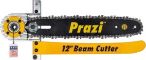 prazi 12" beam cutter attachment for circular saws – for 7-1/4" circular saws, non-worm drive – american owned company – increase cut depth from 2-1/2” to 12”