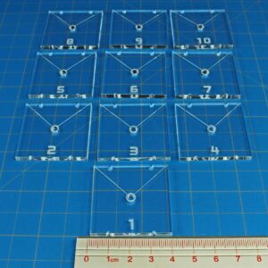 LITKO Space Fighter Flight Bases #1-10 Compatible with Star Wars: X-Wing (10)