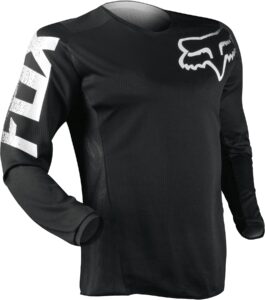 fox racing boys youth blackout motocross jersey shirt, black, medium us