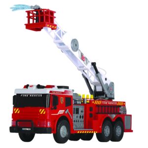 DICKIE TOYS: 24" Light and Sound Fire Brigade Vehicle (with Working Pump), Ladder Rotates by 350 Degrees, Battery Powered, for Ages 3 and up