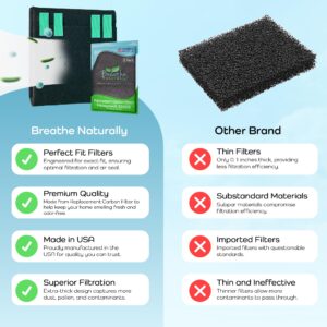 Breathe Naturally - Carbon Prefilter for Honeywell Air Purifier - Compatible with Honeywell 32002 Series Air Purifiers - Honeywell Air Purifier Pre Filter Replacement - (6 x 48 x 0.2 Inch, 2 Pack)