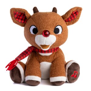 rudolph the red - nosed reindeer - stuffed animal plush toy with music & lights